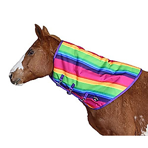 CHALLENGER Horse Medium 1200D Waterproof Winter Blanket Mane Horse Neck Cover Rainbow 52042-M