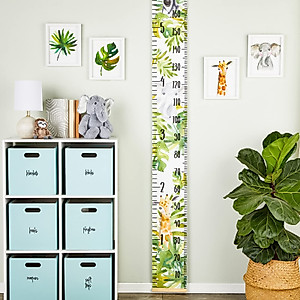 Juvale Safari Height Chart for Nursery and Bedroom Decor, 6.5 ft Growth Tracker for Wall (Jungle Design)