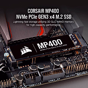 Corsair MP400 1TB NVMe PCIe M.2 SSD, CSSDF1000GBMP400 (Renewed)