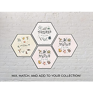 Harry Potter - Charming Vintage Friends Nursery - 11.5” X 10” Hexagon KNEXAGON Wood Print – Tabletop Display, Hang Alone or Connect to Other Pieces – Officially Licensed Collectible