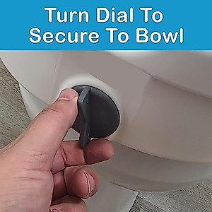 Cardinal Health ProBasics Raised Toilet Seat with Lock and Arms, 350 lb Weight Capacity.