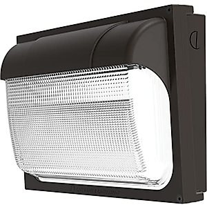 Lithonia Lighting LL ALO 40K TXD Brnz Outdoor TWX2 LED Adjustable Light Output 4000K MVOLT Glass Wall Pack in Textured Bronze