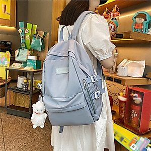DINGZZ Waterproof Nylon Women Bags School Backpack for Teenagers Girls Travel Backbag Small Bookbag (Color : E, Size : 32 * 13 * 44CM)