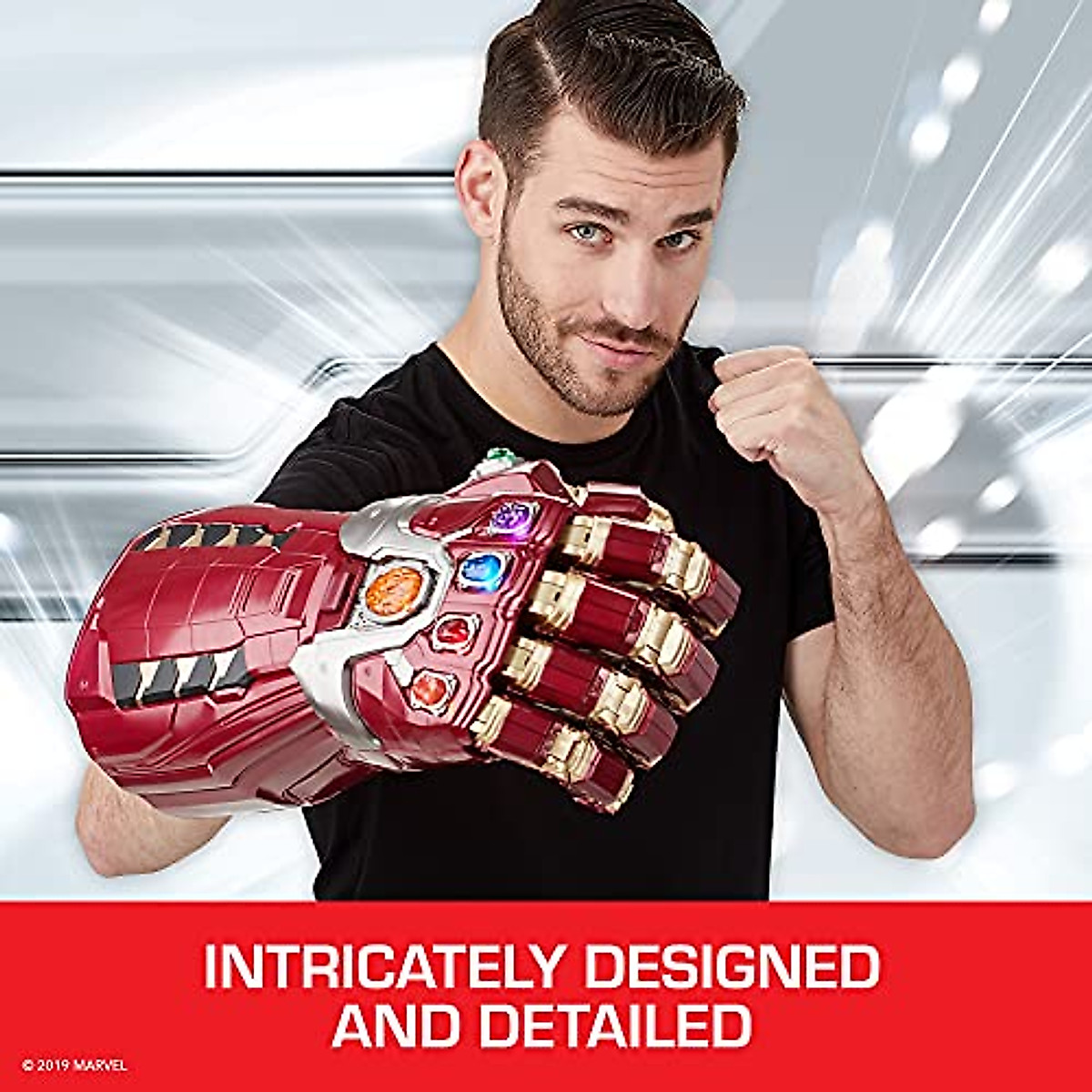 Avengers Marvel Legends Series Endgame Power Gauntlet Articulated Electronic Fist,Brown,18 years and up