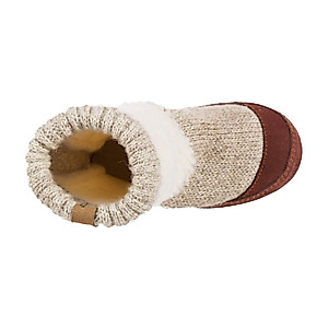 Acorn Unisex-Kid's Slouchboot Slipper, buff popcorn, 3-4 Big Kid