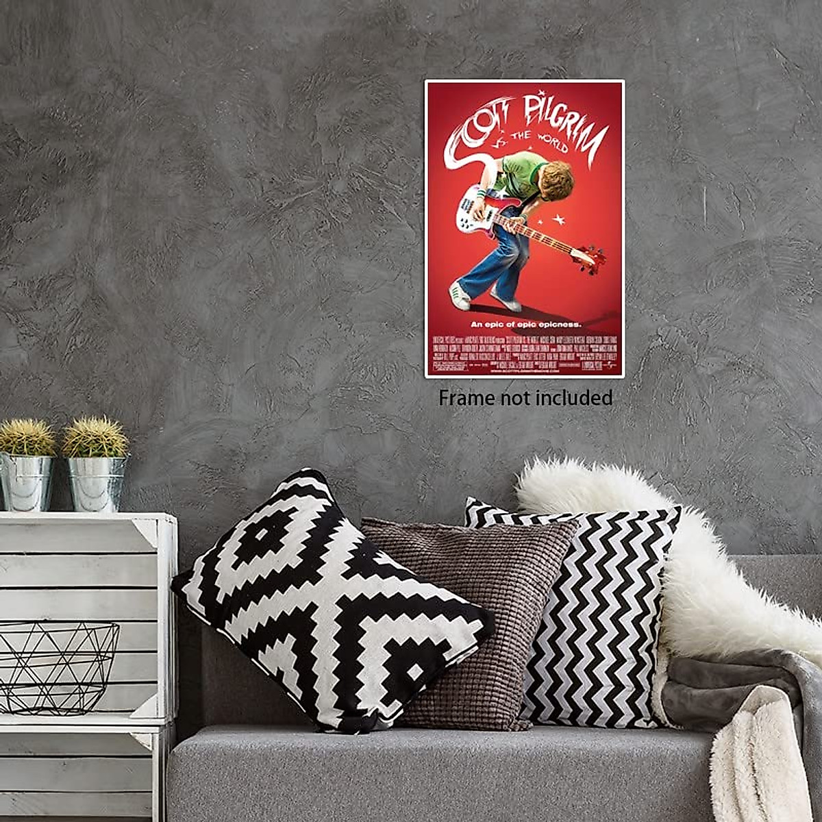 Scott Pilgrim Vs. The World Movie Poster for Bedroom Aesthetic Wall Decor Canvas Print Wall Art Christmas Gift 12x18in Unframed