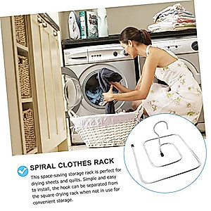 GATHINESS 2pcs Swivel Hanger Quilt Blanket Kids Hangers Folding Clothes Rack Spiral Quilt Rack rotatable Spiral Hanger Clothes Drying Racks Hanging Rack Space-Saving Organizer to Rotate Sock