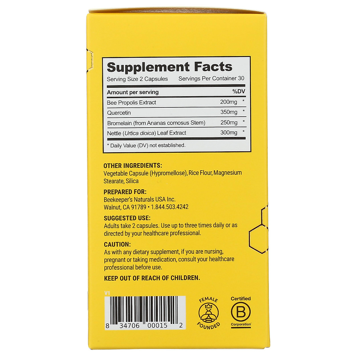 Beekeepers Naturals Propolis Sinus Support, 60 CT