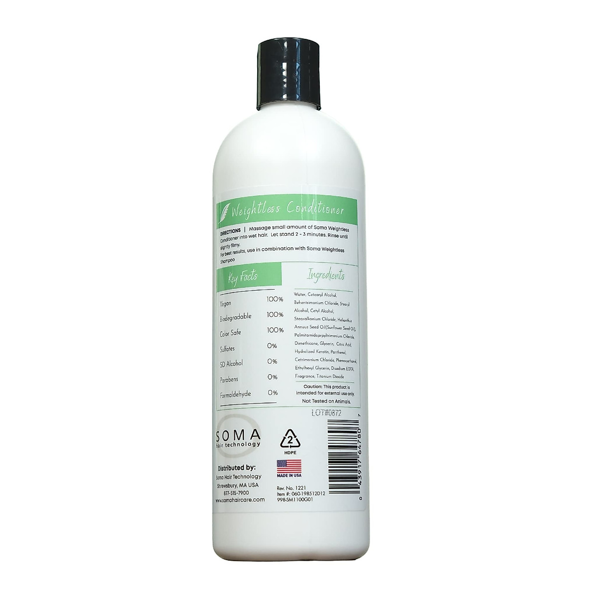 SOMA HAIR TECHNOLOGY Weightless Conditioner 16oz VEGAN from Soma [16 oz]
