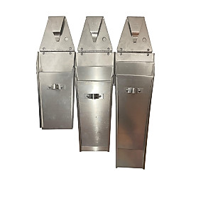 Original KS-42 10"" SAF-T-PAK Knife Scabbard, Double Row Knife Pouch, Aluminum, with Integrated Meat Hook and Belt Hanger, Silver