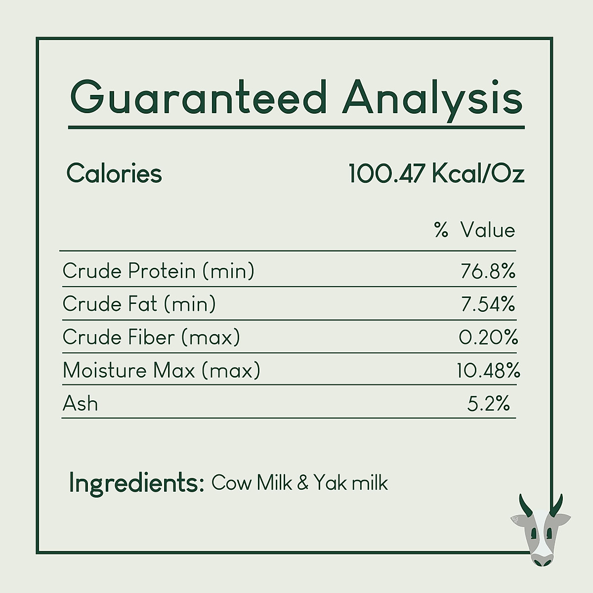 Yak9 Cheese Dog Chews, High Protein Dog Treats, Natural, Rawhide Free, Non GMO, Long Lasting Dog Chews with Vitamins & Minerals, Dog Treats for Small Breeds Under 30 Lbs, Yak & Cow Milk, 1 Piece