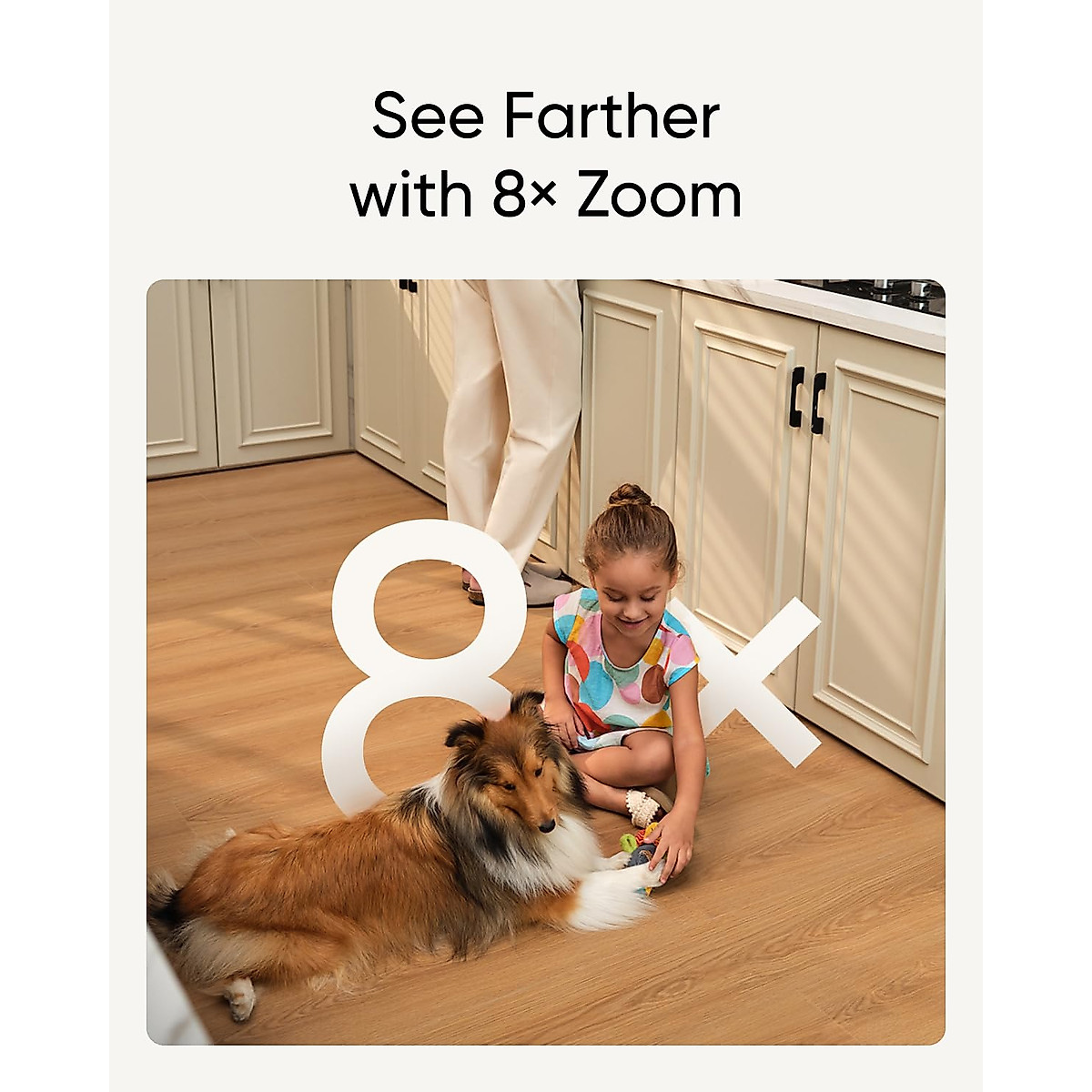 eufy Security Indoor Cam S350, Dual Cameras, 4K UHD Resolution Security Camera with 8× Zoom and 360° PTZ, Human/Pet AI, Ideal for Baby Monitor/ /Home Security, Dual-Band Wi-Fi 6, Plug in