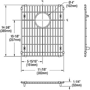 Elkay EBG1214 Stainless Steel Bottom Grid