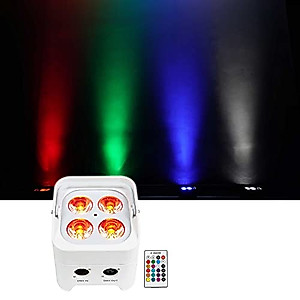 3) Rockville BEST PAR 50 White Rechargeable Par Lights Wireless DMX+RGBWA+UV+Bag