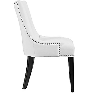Hawthorne Collections 20.5" Modern Faux Leather Dining Side Chair in White