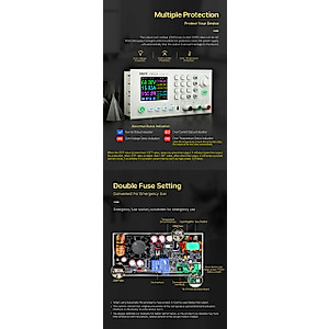 DC Power Supply Variable Adjustable Lab Bench Power Supply Buck Converter Step Down Switching Regulated 4-Digital LCD Display 60V 24A 1140W Assembled RD6024