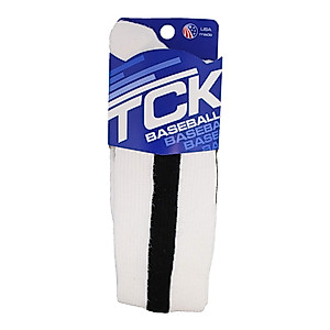 TCK 2-n-1 Premium Baseball Stirrup Socks (Black, Small)