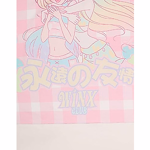 Winx Club Tapestry Wall Hanging Kawaii Friendship Dark Gothic Wall Tapestry for Living Room Bedroom (Pink)