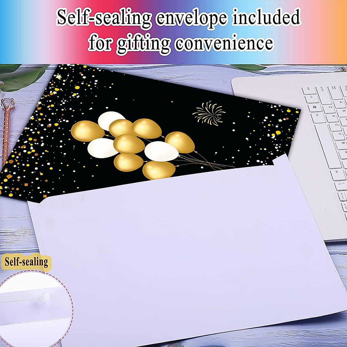 Jumbo 50th Anniversary Card with Envelope, Giant Anniversary Party Greeting Card, Extra Large Guest Book Message Greeting Cards,Big Anniversary Card for Women Men,Happy Anniversary Party Decorations