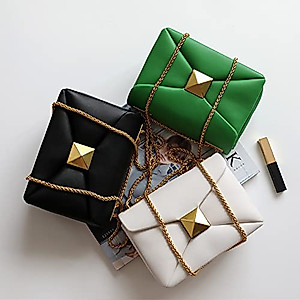 Leather Crossbody Bags For Women Summer Chains Shoulder Messenger Bag Rivets Female Totes