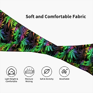 Football Headband Tie Dye Pot Leaf Men Women Non-Slip Sweatbands