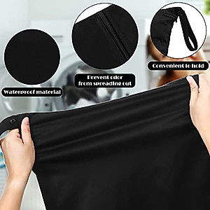 2 Pcs Large Travel Laundry Bag Washable Waterproof Wet Dry Bag Large Dirty Clothes Bag Bathing Suit Workout Bag for Gym Clothes Laundry Wet Clothes Swimming Yoga (Solid Black)