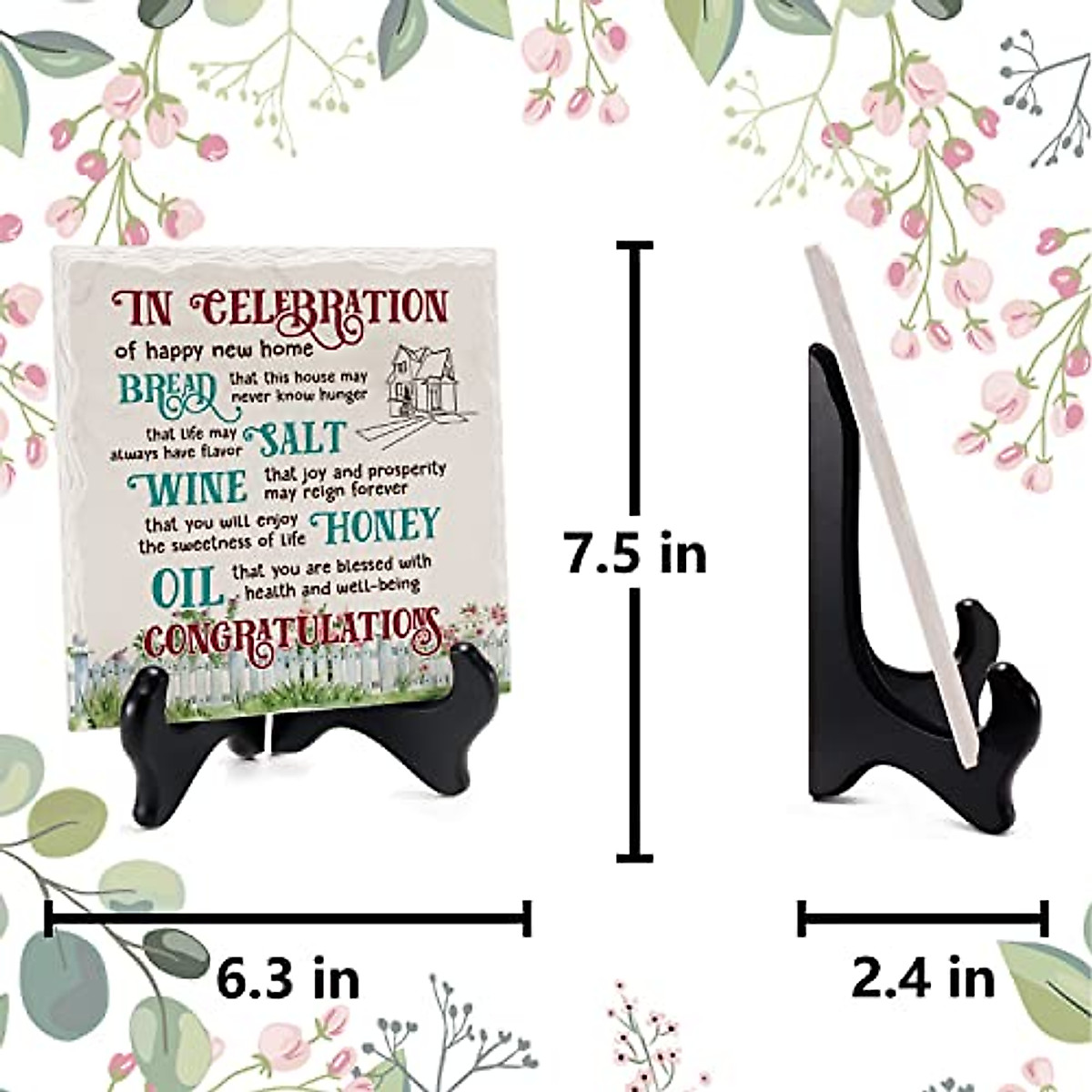 House Warming Gifts New Home, Housewarming Gifts for Happy New Home, New House Decorations Plaque, First Home Gifts from Neighbor, Friends