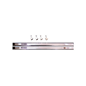 Easy Track RR1024-CH 24 Inch Oval Wardrobe Closet Clothes Rack Rods with End Caps for 72 and 48 Inch Vertical Panels, Chrome (1 Pair)