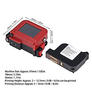 001 AC100‑240V Mini Inkjet Printer Handheld Smart Portable Micro Printing Machine All Kinds of Trademark Patterns Can Be Sprayed(#1)