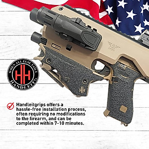 Handleitgrips Gun Grip Tape Compatible with MCK Roni for Glock 17 and 19 Gen 2 - Black Textured Rubber Pistol Grip Tape, Easy Installation, Gun Parts & Accessories, Veteran Owned, Made in The USA