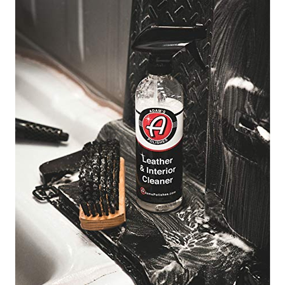 Adam’s Leather Care Kit - Leather Cleaner & Leather Conditioner Car Cleaning Supplies | UV Protection for Interior Accessories Steering Wheel Seat Dash Vinyl Shoe Polish Jacket | Safe Auto Chemical