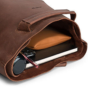 Heather's, Convertible Backpack to Shoulder Bag Handmade from Full Grain Leather - Durable, Spacious Bag, Travel & Shopping Accessory - Bourbon Brown