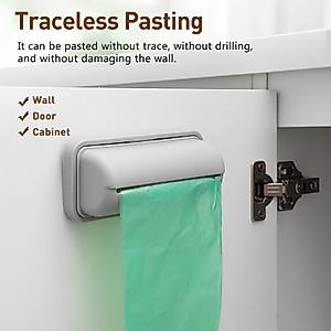 ABOOFAN 3 Pcs Garbage Bag Storage Box Trash Bag Adhesive Garbage Bag Boxes Plastic Bag Storage Holder Wall Mounted Garbage Bag Dispenser Plastic Bag Holder Storage Rack Pp No Punching