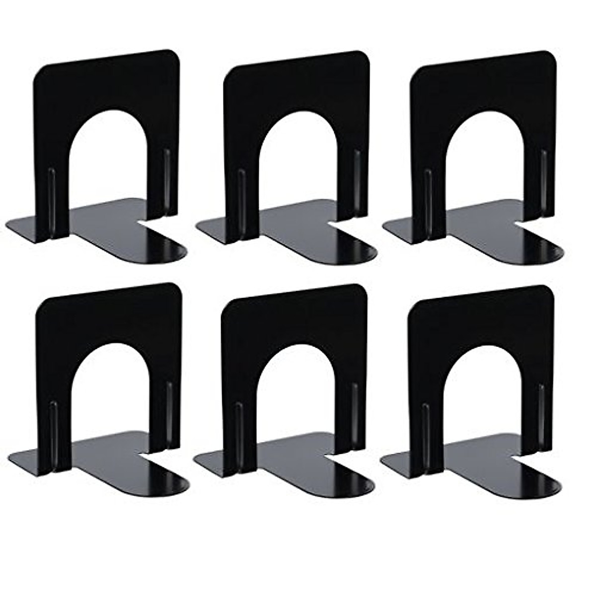Bookend Supports - Business Source - Black (6 Pairs, Small)