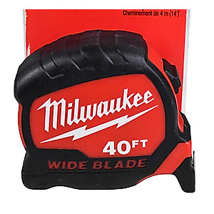 Milwaukee 48-22-0240 40 ft. x 1.3 in. Wide Blade Tape Measure (Single Pack)