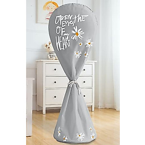 Alqpopg Fan Cover Dust Washable Floor Fans Cover Heavy Duty Standing Round Dustproof Covers Waterproof Protector for Indoor Outdoor Household Gray