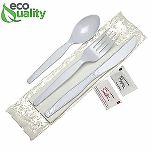 EcoQuality Meal Prep Containers with Cutlery [5 Pack] Single 1 Compartment Food Storage Lunch Box | Bento Box | BPA FREE| Freezer/Microwave/Dishwasher Safe – Airtight/Watertight/Stackable (32oz)
