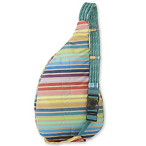 KAVU Original Rope Sling Bag Polyester Crossbody Backpack - Summer Stripe