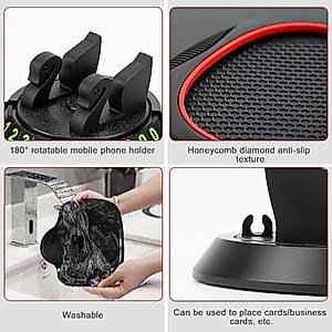 Multifunction Car Anti-Slip Mat Auto Phone Holder, Universal Multifunction Car Dashboard Mat with Phone Holder in Car, Anti-Slip Universal Phone Holder with Extra Large Pad for Phones Keys Gadgets