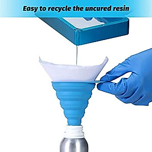 3D Printer Resin Filter Disposable – with Cone Silicone Resin Funnel(Large), Paint Strainer or Resin Strainer kit for uncured Resin Recycling (101)