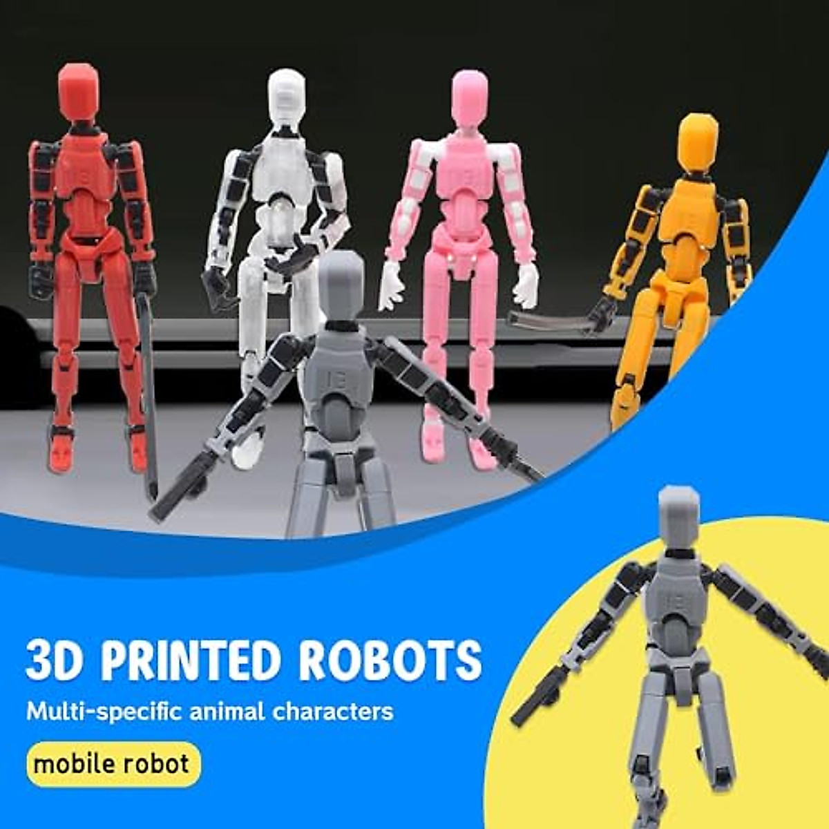 MerryXD 6 Pack Assembly Completed T13 Action Figure,Dummy Nova Titan Lucky 13 Action Figure 3D Printed Multi-Jointed Movable Toy