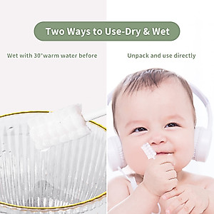 Little Meerkat 42 Pcs Disposable Baby Toothbrush for Infant & Newborn | Milk Stains & Tooth Decay | Baby Tongue Cleaner with FFS & 5-Layer Cotton Swab | 0-12 Month Baby Teething & Oral Care Cleaner