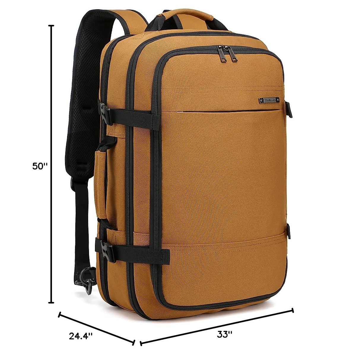 TUGUAN Travel Laptop Backpack 40L Large Computer Backpack with USB Charging Port 17 Inch Laptop Backpack for Men Expandable Backpacks for Men Women, Black- Suitable for Travel