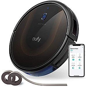 eufy BoostIQ RoboVac 30C MAX, Wi-Fi, Super-Thin, 2000Pa Suction, Boundary Strips Included, Quiet, Self-Charging Robotic Vacuum Cleaner, Cleans Hard Floors to Medium-Pile, Black (Renewed)