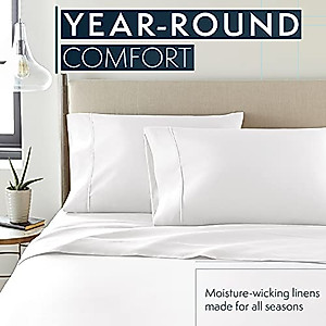 HC Collection Bed Sheets Set, HOTEL LUXURY Platinum Collection 1800 Series Bedding Set, Deep Pockets, Wrinkle & Fade Resistant, Hypoallergenic Sheet & Pillow Case Set (Queen, White)