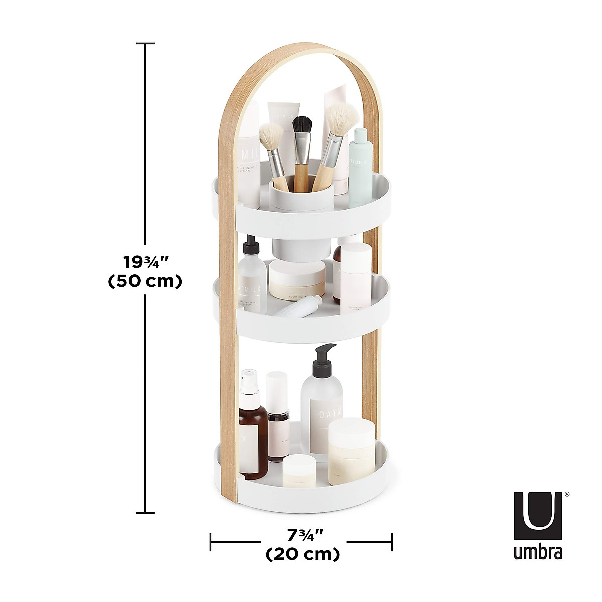 Umbra Bellwood Cosmetic Organizer (White-Natural)