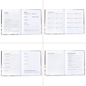 Green Wedding Shoes x Erin Condren - 18 Month Softbound Wedding Planner Book - Midnight Blooms, 8x10, Features Checklist Pages, Note Pages, Tips, and More. Boost Productivity