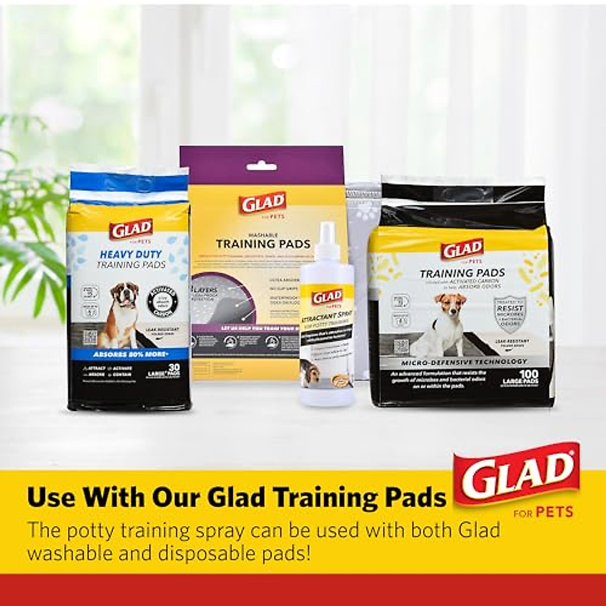 Glad for Pets Attractant Spray for Potty Training Dogs & Puppies, Peanut Butter Scent, 16oz - Effective Dog Potty Training Spray, Indoor or Outdoor Dog Potty Training Aid, 16oz Bottle