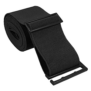 Gelante Lady Invisible Belt - Web Canvas Elastic Adjustable Skinny No Show Belt-2051-BLack (14+)