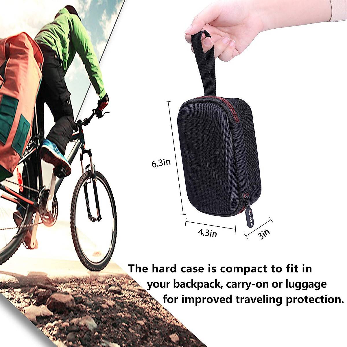 LTGEM Case Compatible with JBL Go 3 Portable Speaker, Black+Grey